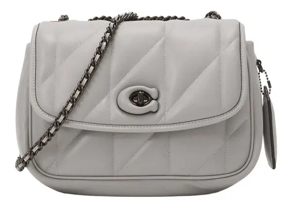 Coach Quilted Pillow Madison Shoulder Bag - Dove Grey