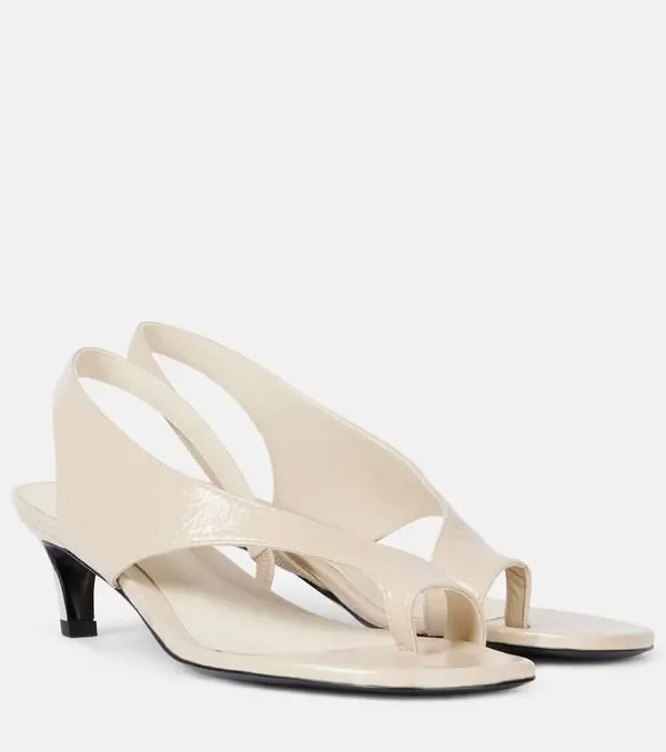 TOTÊME Leather Thong Sandals - White