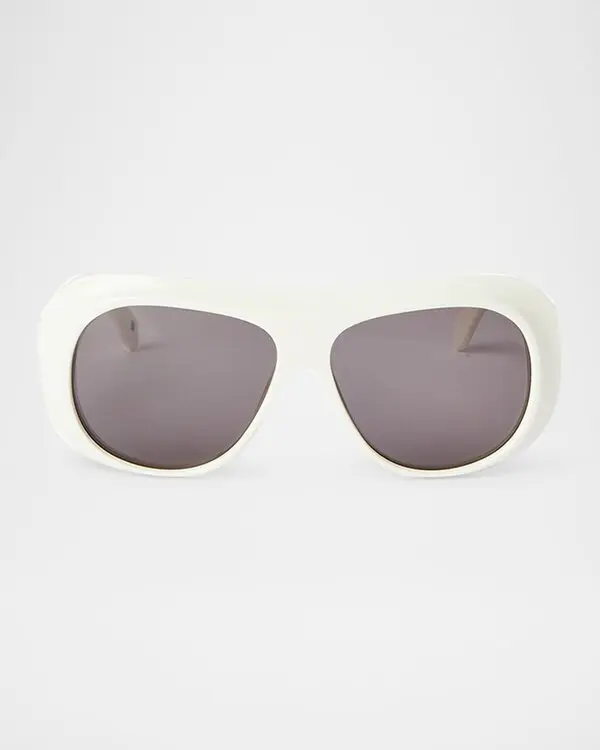 Palm Angels Elfin Round Sunglasses - 10107white Dark Grey