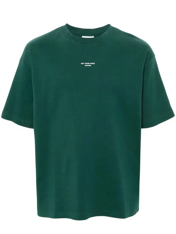 Drole De Monsieur Le T-shirt Slogan Classique - Green