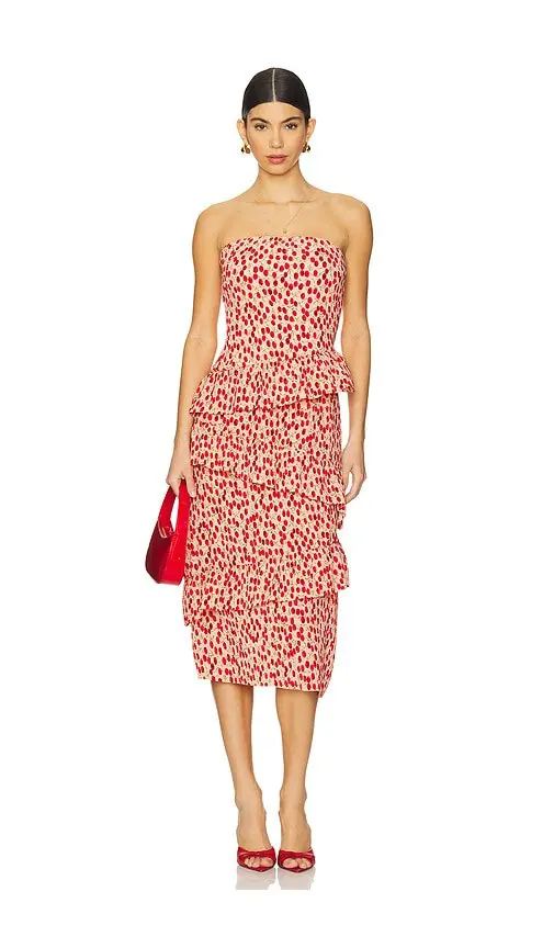 Astr The Label Asym Tiered Ruffle Dress