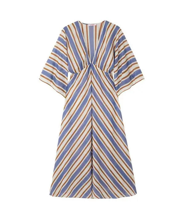 ERES Sailor Summer Striped Cotton-voile Kaftan - Blue