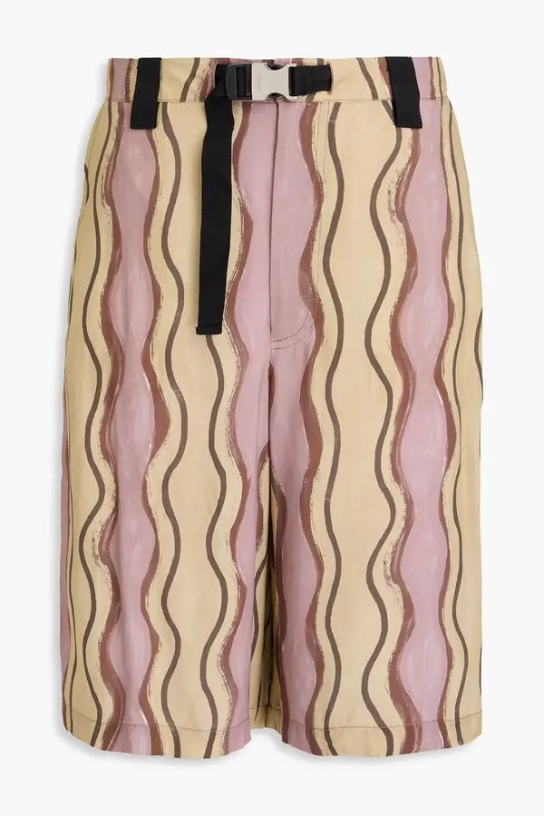 Jacquemus Belted Printed Woven Shorts - Lilac