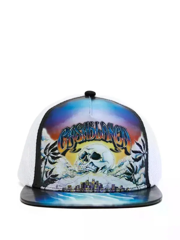 Casablanca Logo-print Cap - White