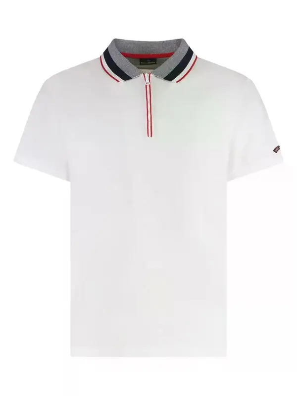Paul & Shark Zip-up Polo Shirt - White