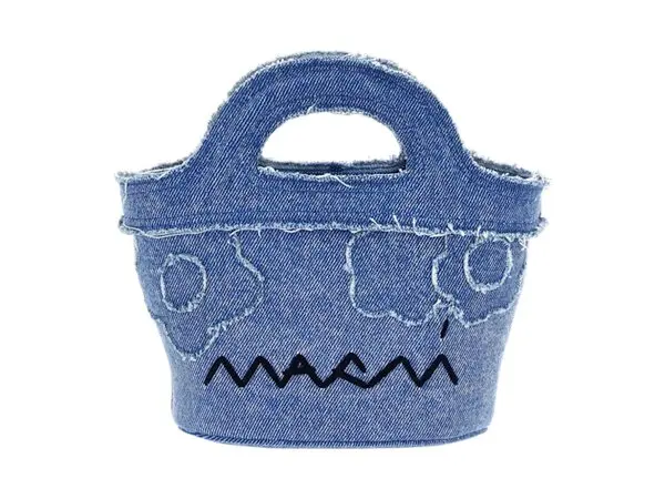 Marni Denim Micro Top Handle - Cobalt Blue
