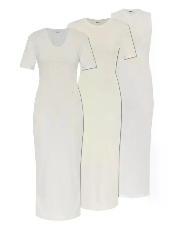 JIL SANDER Cotton Midi Dress - White