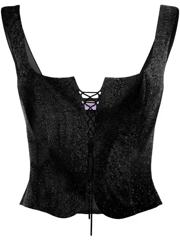 MARGHERITA MACCAPANI Lace-up Corset - Black