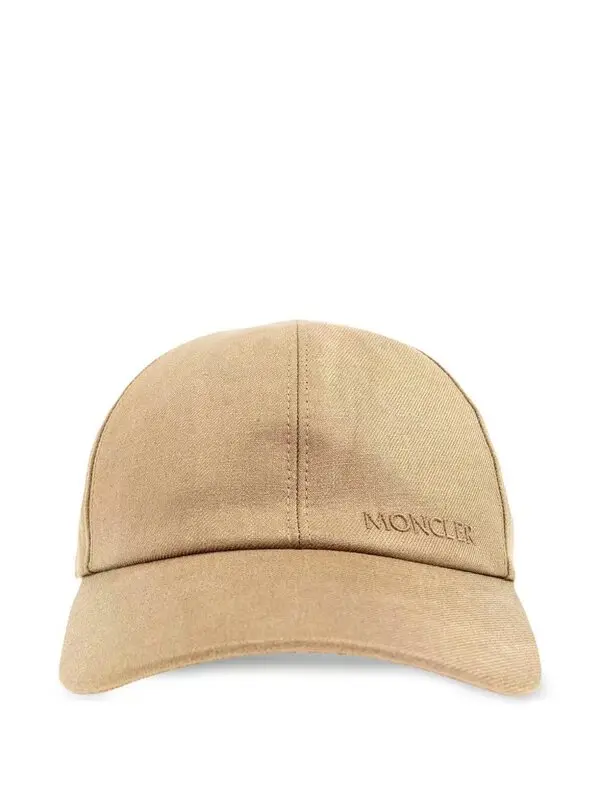Moncler Linen-blend Cap - Neutrals