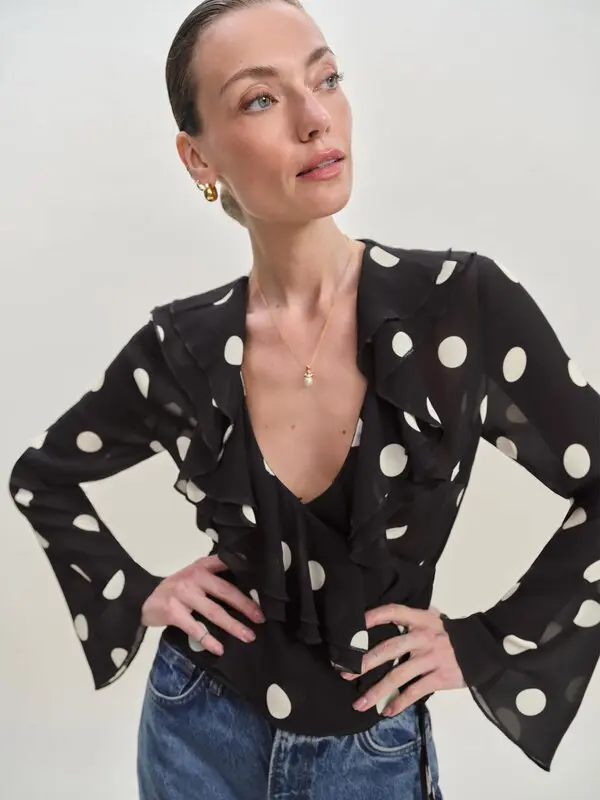REFORMATION Kilah Top - Moon Dot