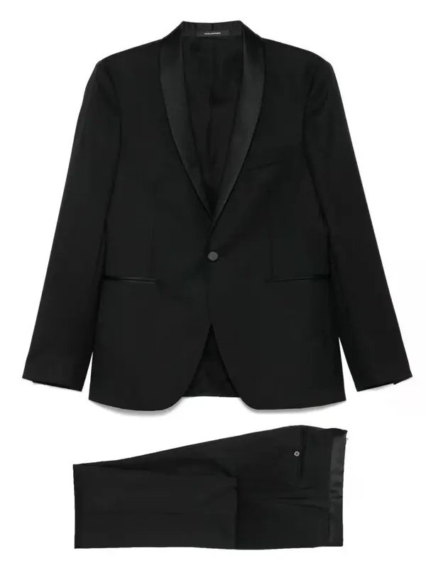 Tagliatore Satin-trim Suit