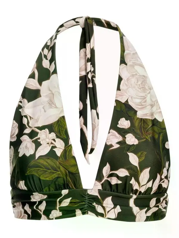 Agua Bendita Marimar Gardenia Bikini Top - Green