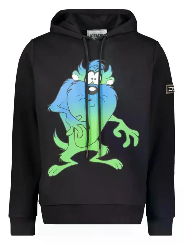 Iceberg Graphic-print Hoodie - Black
