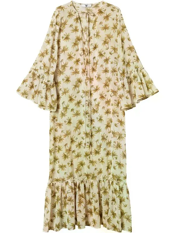 TWINSET Palm Tree-print Georgette Dress
