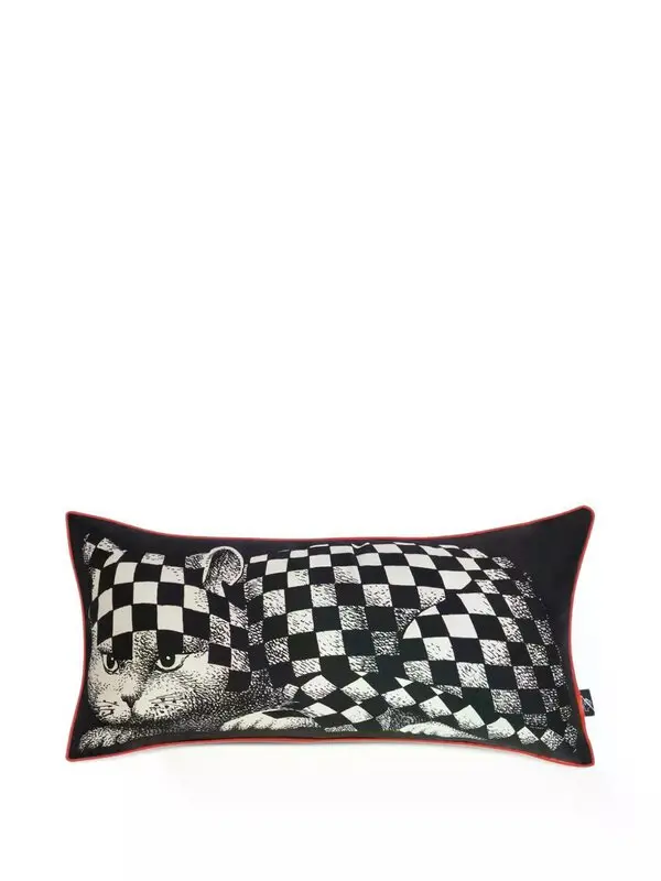 FORNASETTI High Fidelity Rectangular Cushion - White