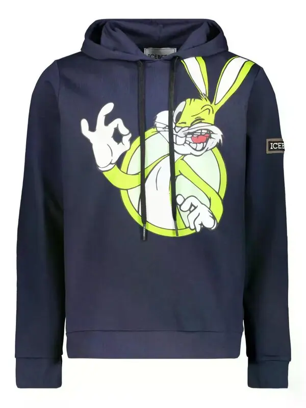 Iceberg Graphic-print Hoodie - Blue