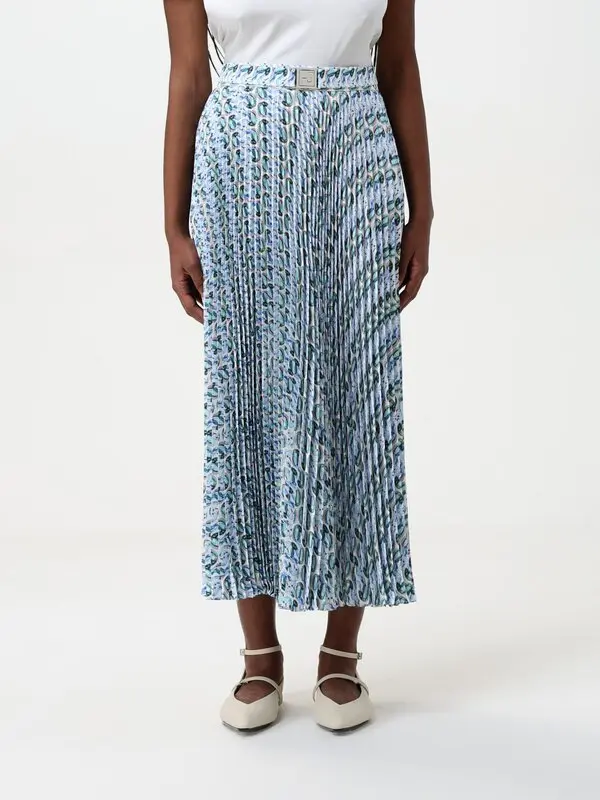Tory Burch Pleated Midi Skirt - Blue