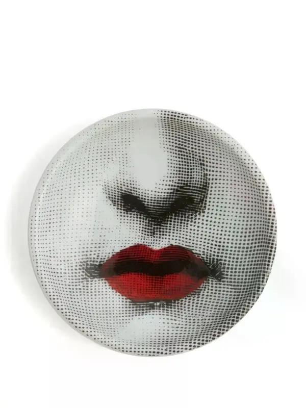 FORNASETTI Tema E Variazioni N.397 Red Lips Ashtray - White