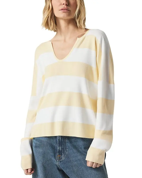 Splendid Veronica Stripe Sweater - Limoncello Stripe