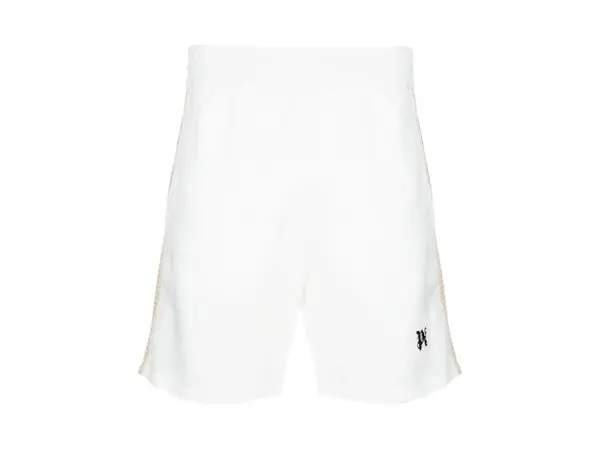 Palm Angels Pa Monogram Track Shorts - Off White
