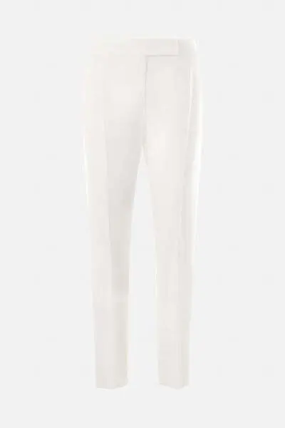 Max Mara Wide-leg Crepe Tuxedo Trousers - White