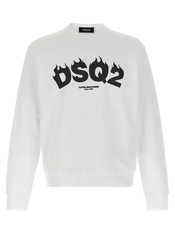 Dsquared2 Brushed Cotton 'dsq2' Sweatshirt - Multicolor