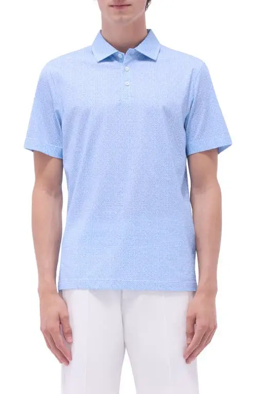 Bugatchi Victor Ooohcotton® Leaf Print Polo - Ice