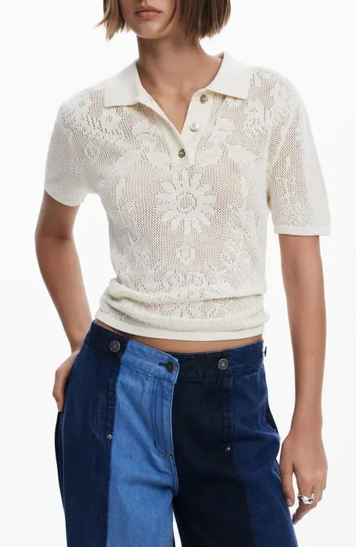 Desigual Openstitch Short Sleeve Polo