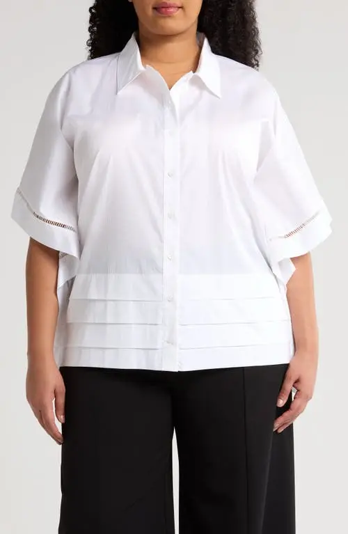 HARSHMAN Harpa Short Sleeve Button-up Shirt - White