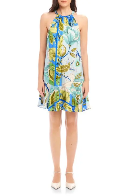 Fifteen Twenty Brenda Print Ruffle Hem Shift Dress - Blue Print
