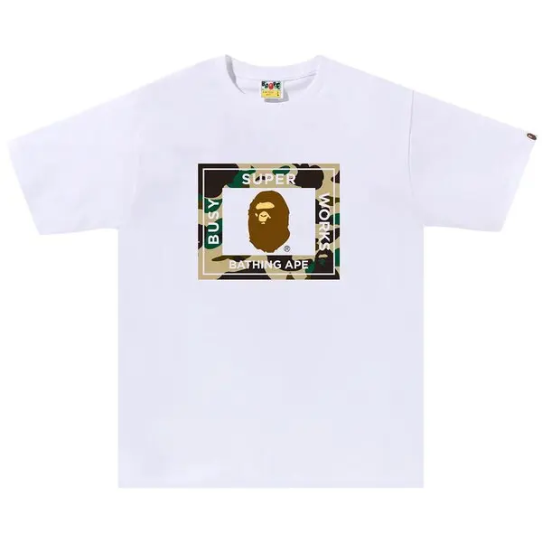 BAPE 1st Camo Super Busy Works Tee - White