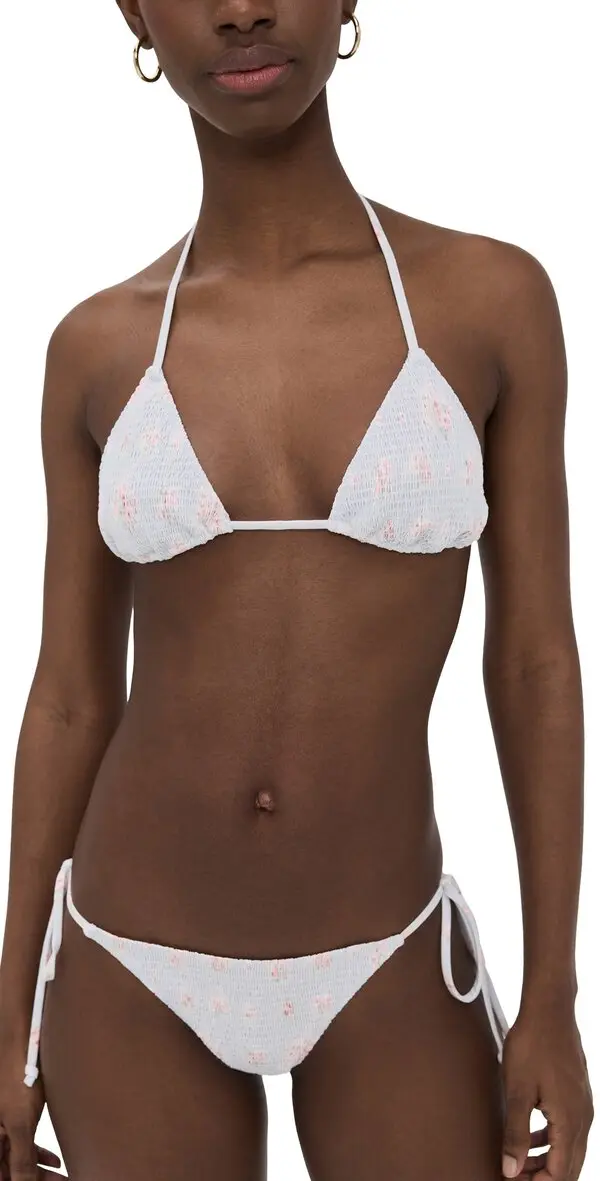 LoveShackFancy Saoirse Bikini - Skylight Blue