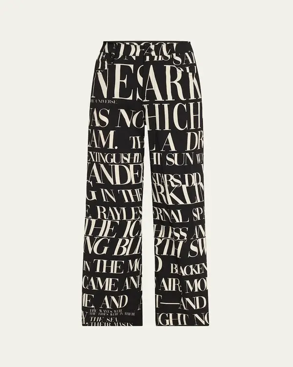 Libertine Poeme Noir Cropped Wide Leg Pants