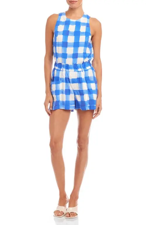 Fifteen Twenty Betty Picnic Check Shorts - Chalk