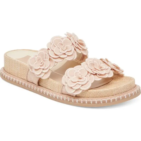 Dolce Vita Sherla Two-strap Platform Sandals - Praline Raffia