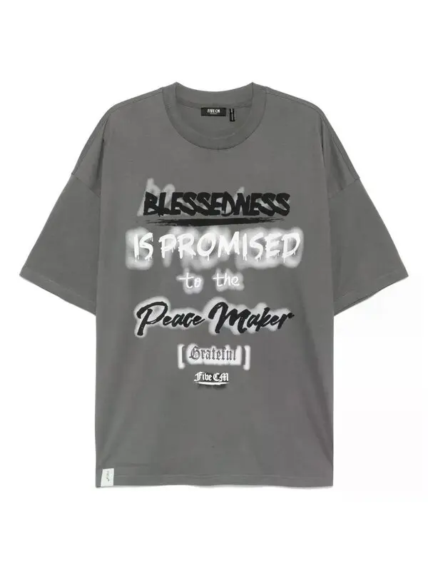 FIVE CM Graphic-print T-shirt - Grey