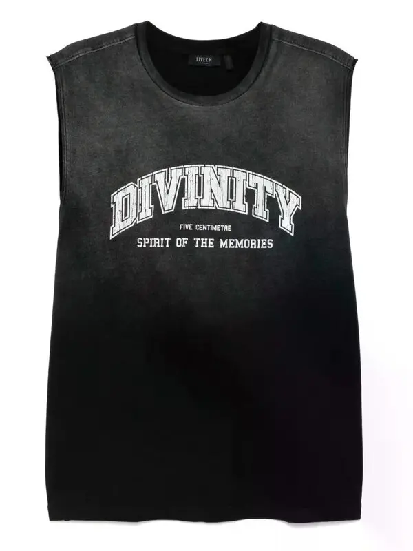 FIVE CM Logo-print Vest - Black