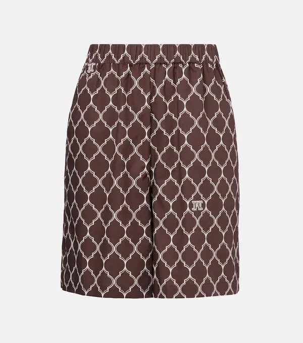 Max Mara Ulutato High-rise Bermuda Shorts - Multicoloured