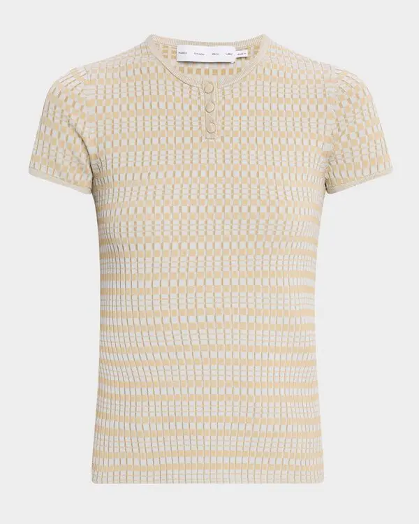 Proenza Schouler White Label Shelle Micro Check Sweater