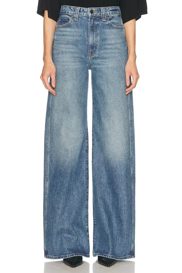 Khaite Dane Flare Leg Jeans - Heath