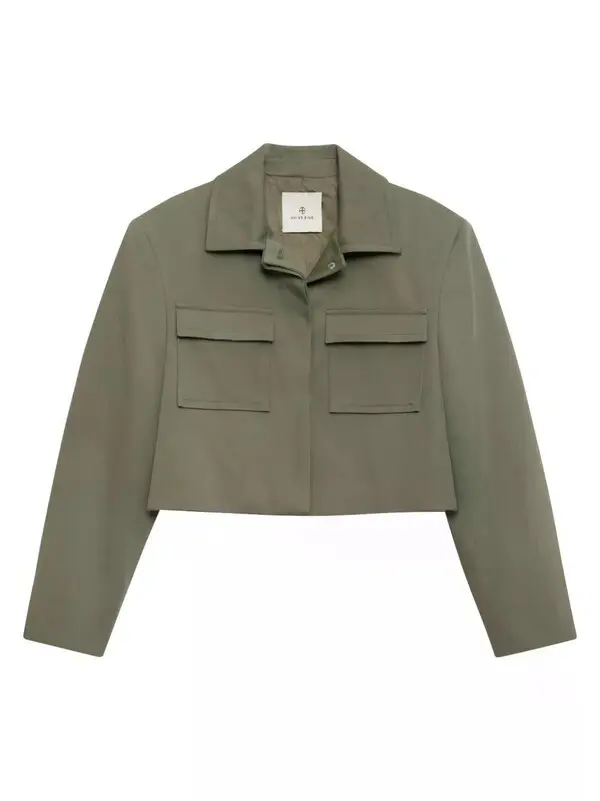 ANINE BING Dayton Cropped Jacket - Green