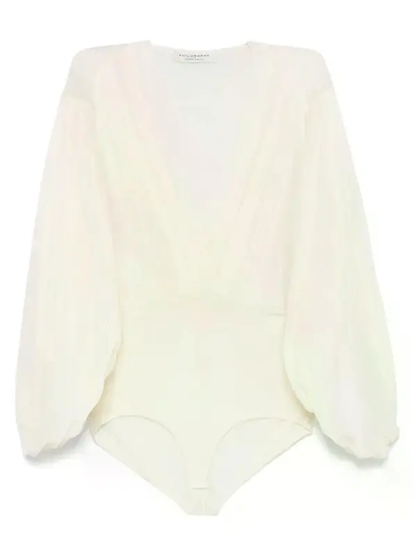 Philosophy Di Lorenzo Serafini Pleated Bodysuit - Neutrals