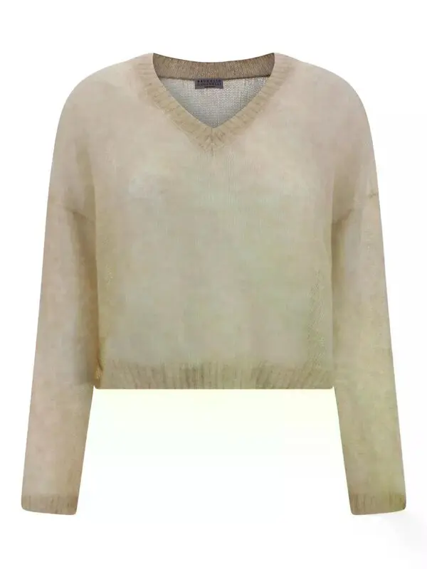 Brunello Cucinelli V-neck Jumper - Neutrals
