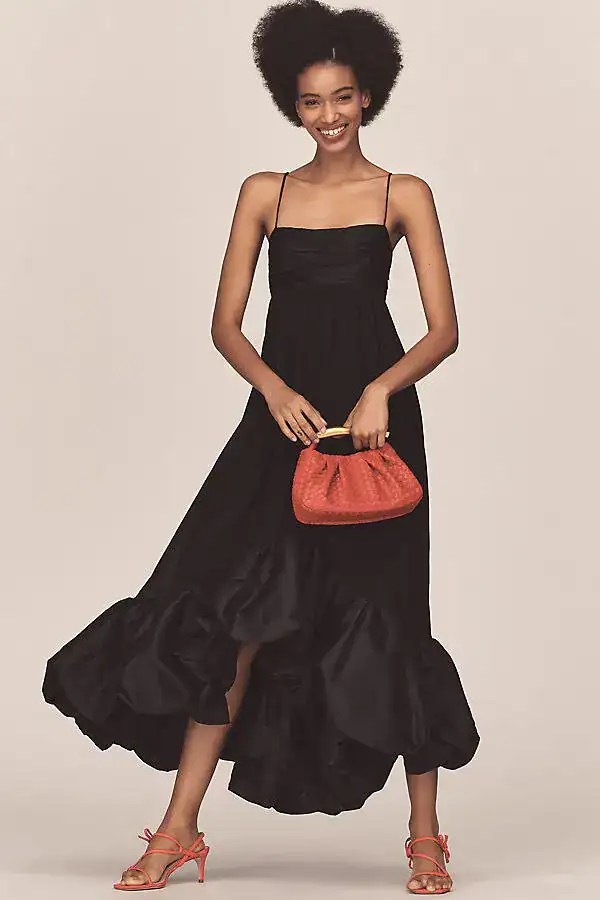 strapless open back dress Layered Pleated Corset Mini Dress in Black - 4 main image 1