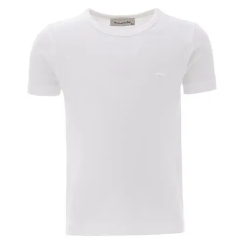 MOUSTACHE Solid T-shirt - White