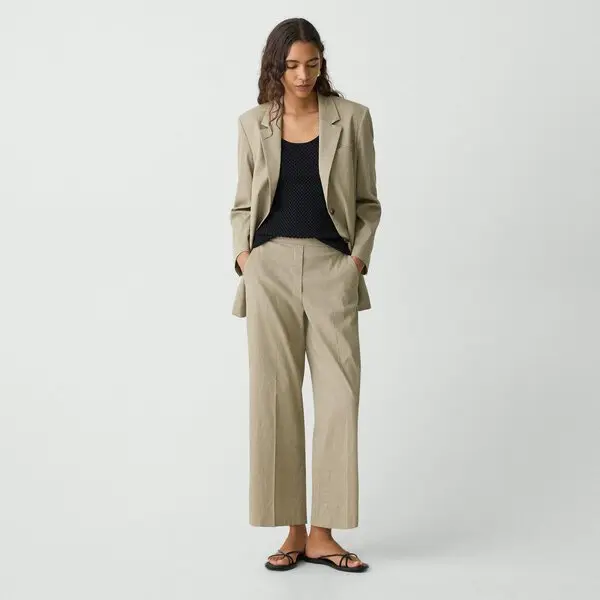 Theory Relaxed Pull-on Good Linen Trousers - Soft Taupe