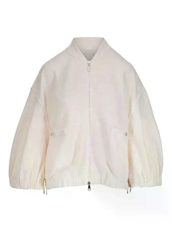 Moncler Bouclé Bomber Jacket