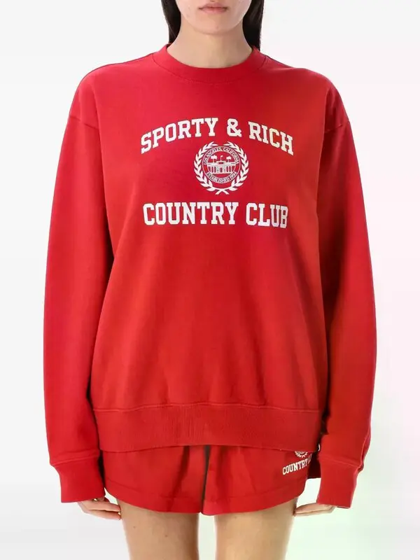 SPORTY & RICH Cotton Sweatshirt - Red