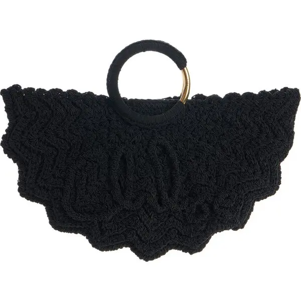 Chloé Small Bracelet Paravent Crochet Top Handle Bag - Black