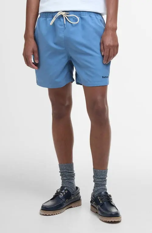 Barbour Staple Logo Swim Trunks - Force Blue